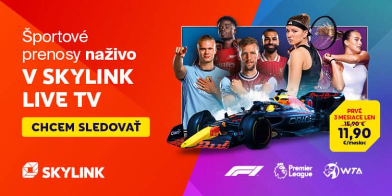 Skylink internetová TV balíčky, športové TV, cena, aplikácia